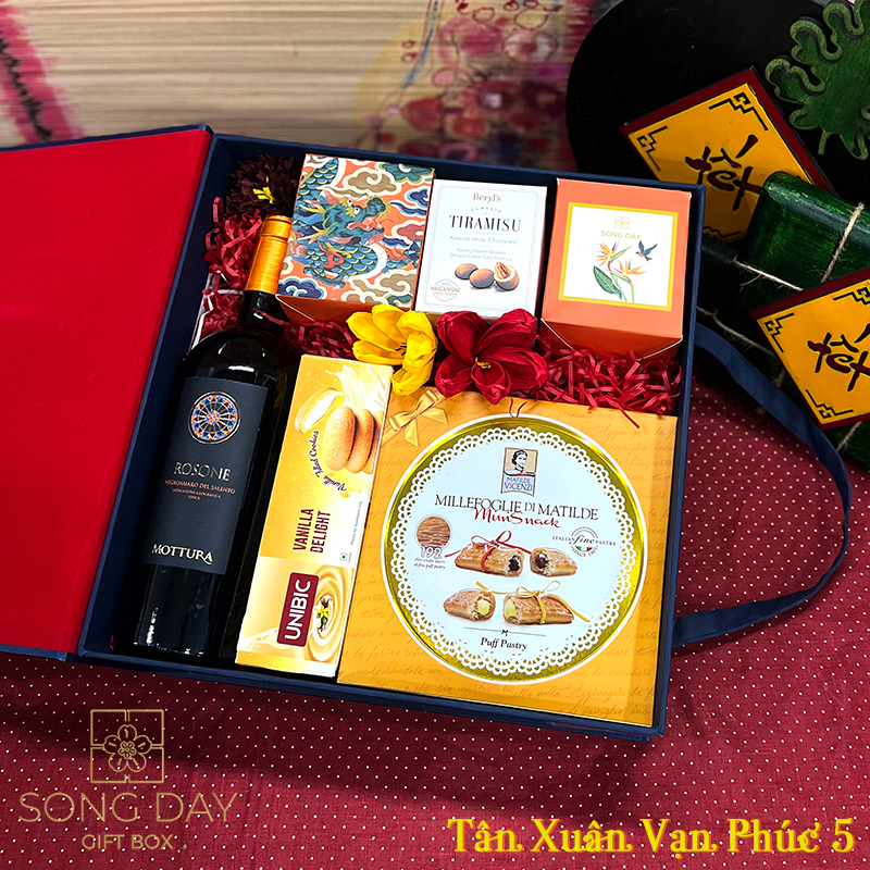 Hộp quà bằng da in hình Rồng – Tân xuân Vạn Phúc 5